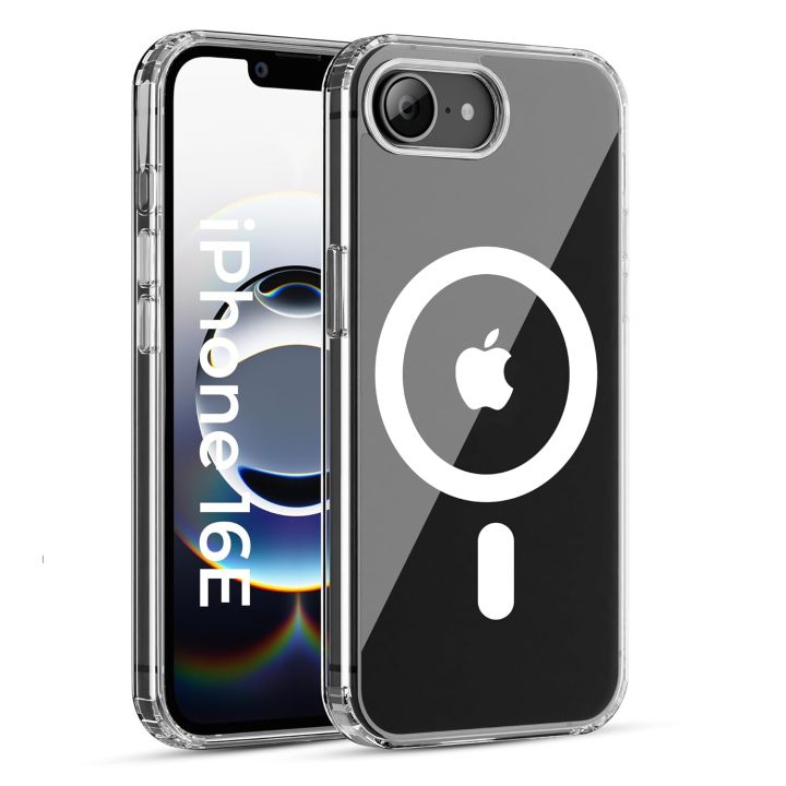iPhone 16E MagSafe Transparent Back Cover – Wireless Charging Support ...