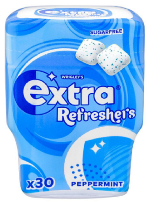 Wrigley's Extra Refreshers Peppermint Sugar-Free Chewing Gum , 67g Pack ...