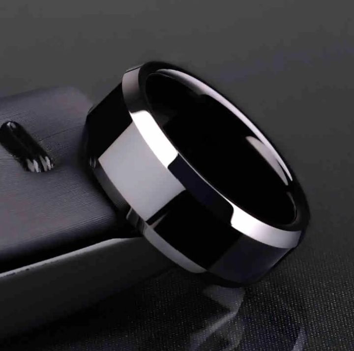 Black Titanium Men Ring For Boys - Never Fade Never Scratch | Daraz.pk