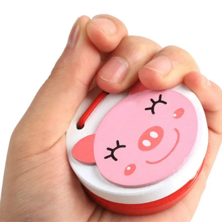 【Funny Bunny Toy Store】Educational Toy Wooden Cartoon Castanet Clapper ...