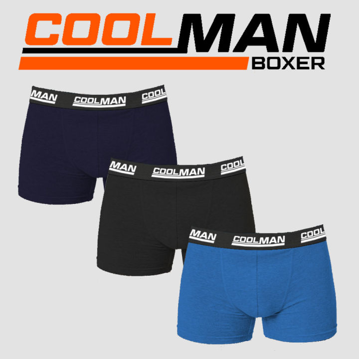COOL MAN Boxer Shorts Pack of 3 Export Quality 100% Cotton Fabric ...