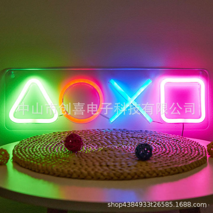 Temu Amazon Cross-Border Hot Neon Sign Acrylic Game Background Board ...