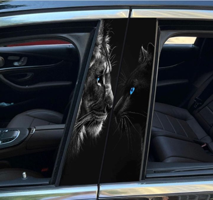 2pcs/1set Car B Pillar Sticker Decal Upgraded Vinyl Car Decals Body ...