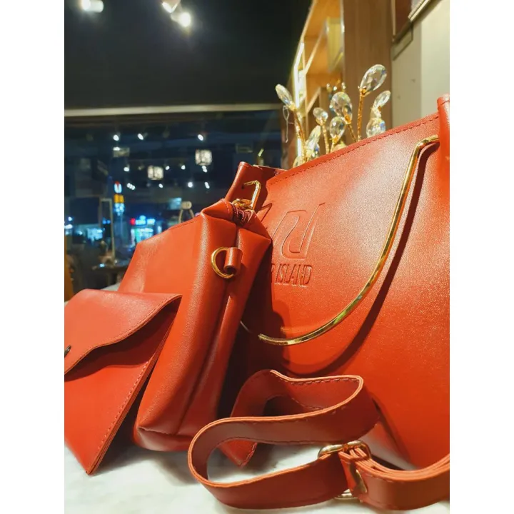 3pcs River Handbags for Women New Style Cross body with Classic Red ...