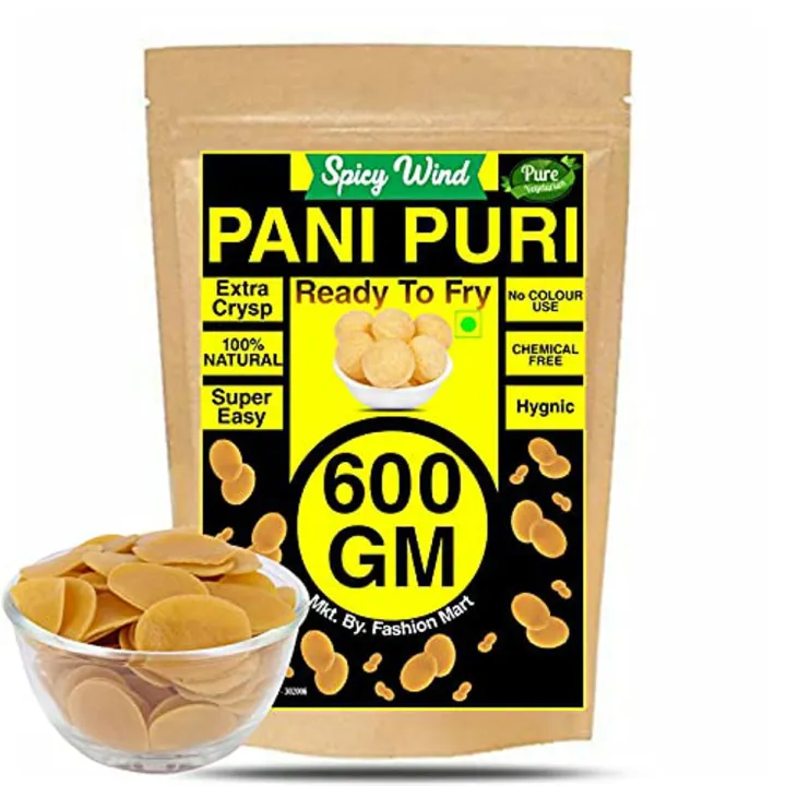 Spicy Wind Dry Ready to Fry Atta Golgappa / Panipuri Papad Fryums ...