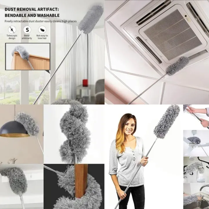 Microfiber Duster Extendable with 2m Extra Long Handle, Hand Duster ...