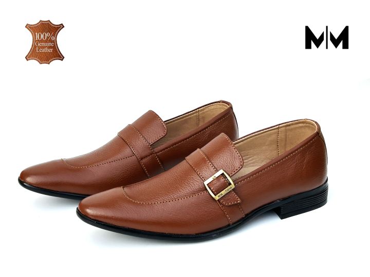 Maazu Pure Leather Shoes For Men- Color Brown | Daraz.pk
