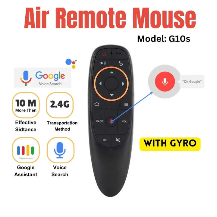 G10s Air Mouse Remote for Smart TV with ( Voice Control and Gyroscope ...