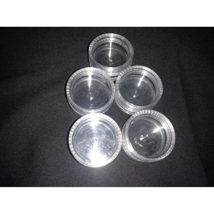 5pcs 10ml Round ABS Empty Cosmetic Jar with Transparent Lid Concentrate ...
