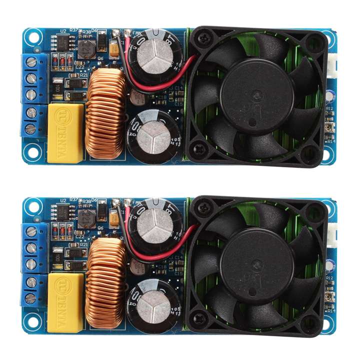 2X IRS2092S 500W Mono Channel Digital Amplifier Class D HIFI Power Amp Board with FAN | Daraz.pk
