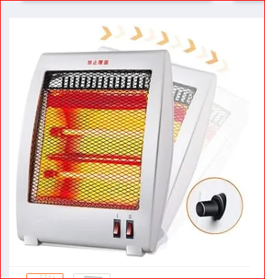 Electric Room Box Heater - 400W / 800W - 2 Halogen Heating Rods with ...