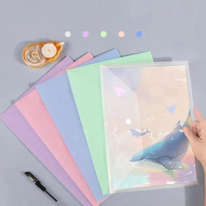 Snap Closure File Bag Portable Waterproof A4 Size Document Pouch ...