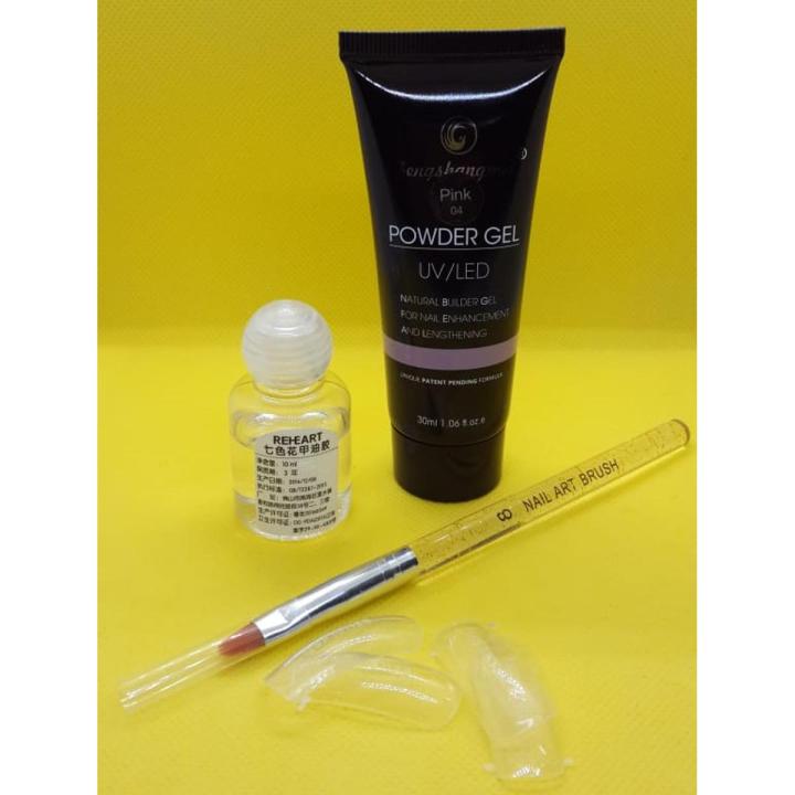 30Ml Pink Polygel / Slip Solution / Brush / Polygel Forms | Daraz.pk