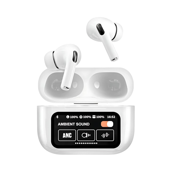 A9 Pro ANC Wireless Earbuds Bluetooth 5.4 Touch Screen Noise Cancelling ...