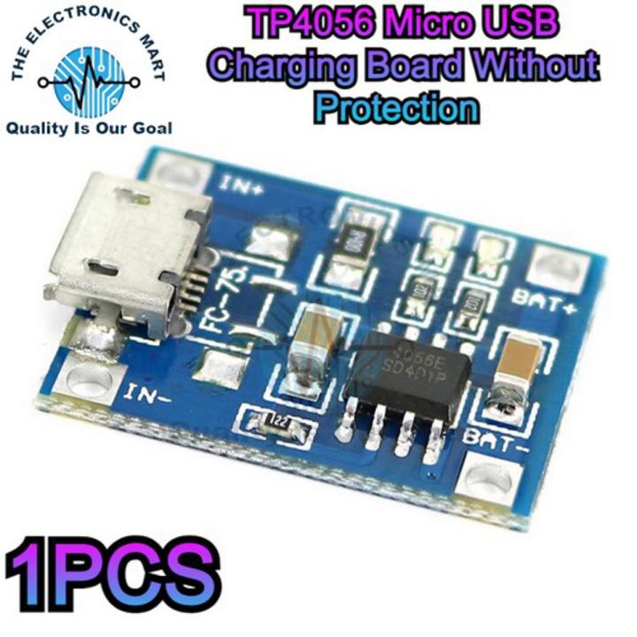 TP4056 Micro USB 3.7V 1A Li-Ion Lithium Battery 18650 Charging Module ...