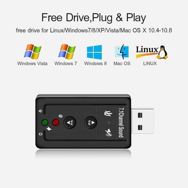 EXTERNAL USB AUDIO SOUND CARD ADAPTER VIRTUAL 7.1 CHANNEL USB 2.0 MIC ... EXTERNAL USB AUDIO SOUND CARD ADAPTER VIRTUAL 7.1 CHANNEL USB 2.0 MIC ...