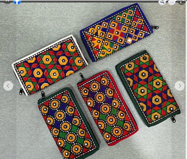 Pakistani Traditional Handbag for Women with Shoulder Strap, Multicolor ...