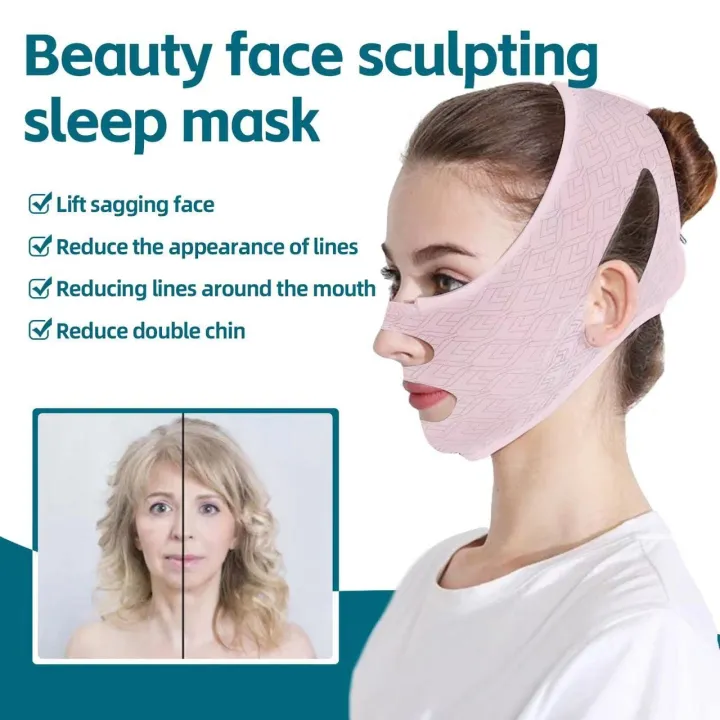 V- Contour beauty face mask for double chin reducer, anti wrinkle ...