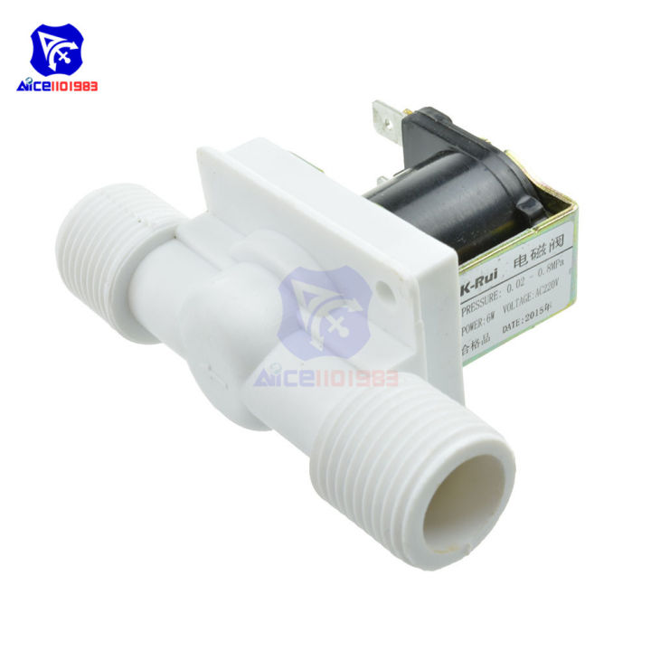 1/2 N/C 220V Magnetic Normally Closed Electric Solenoid Valve Water Air ...