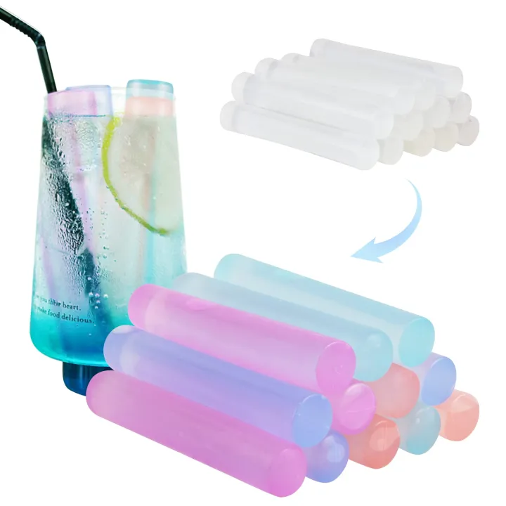 12 Pack Reusable Ice Cubes for Drinks, Quick Freeze Reusable Water ...