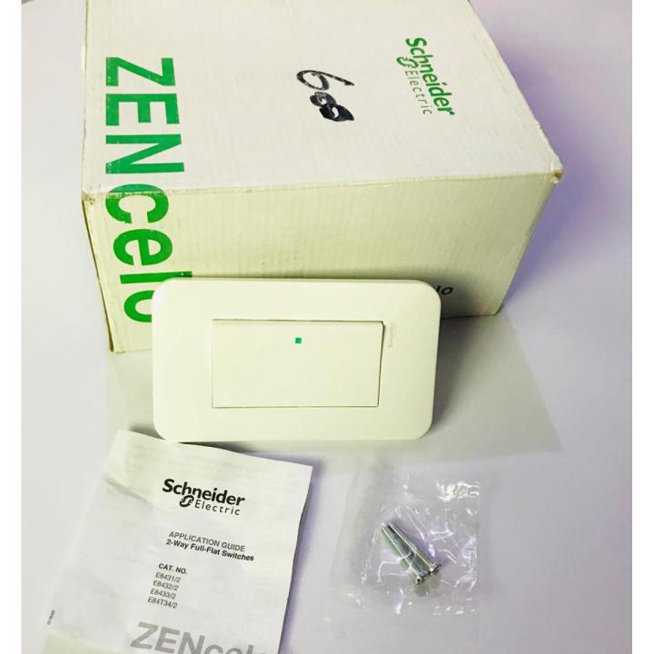 Zencelo Schneider - 16Ax 2Gang 1 Way Full-Flat Switch With Ondicator ...