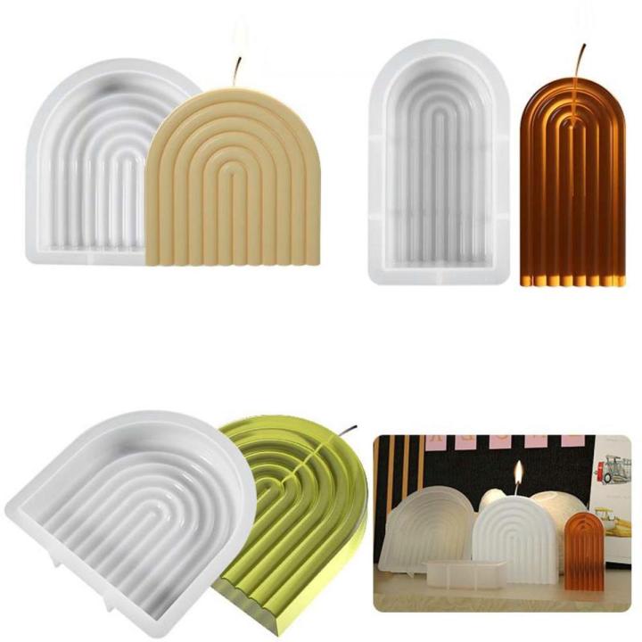 Candle Ornament Plaster Handmade Mold Diffuser Soap Stone DIY Rainbow ...