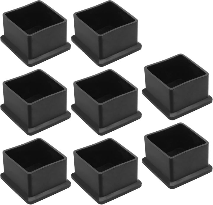 8 Pcs Chair Leg Caps,PVC Non-Slip Floor Protectors Square Chair Leg ...