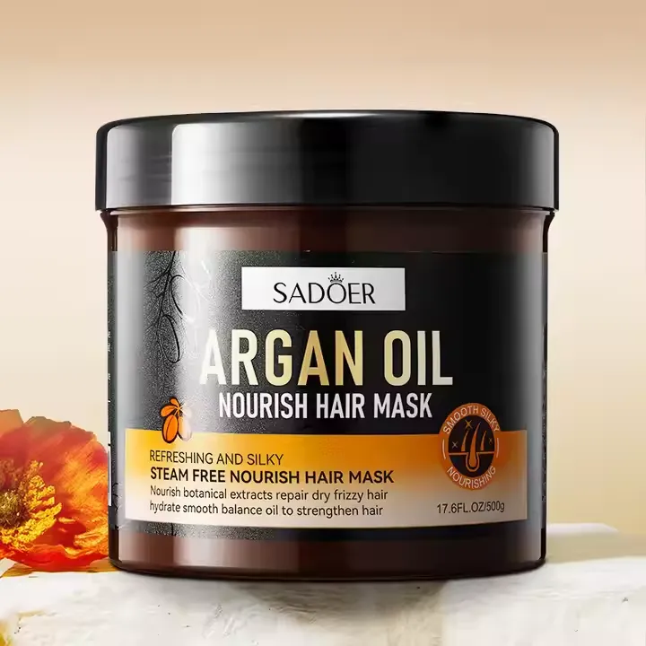 SADOER Argan Oil Hair Mask Nourishing Silk Protein Smoothing Repair ...