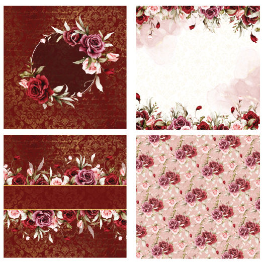 8x8 inch/ A4 size | 16 Sheets | 200gsm Glossy card | Designer paper ...