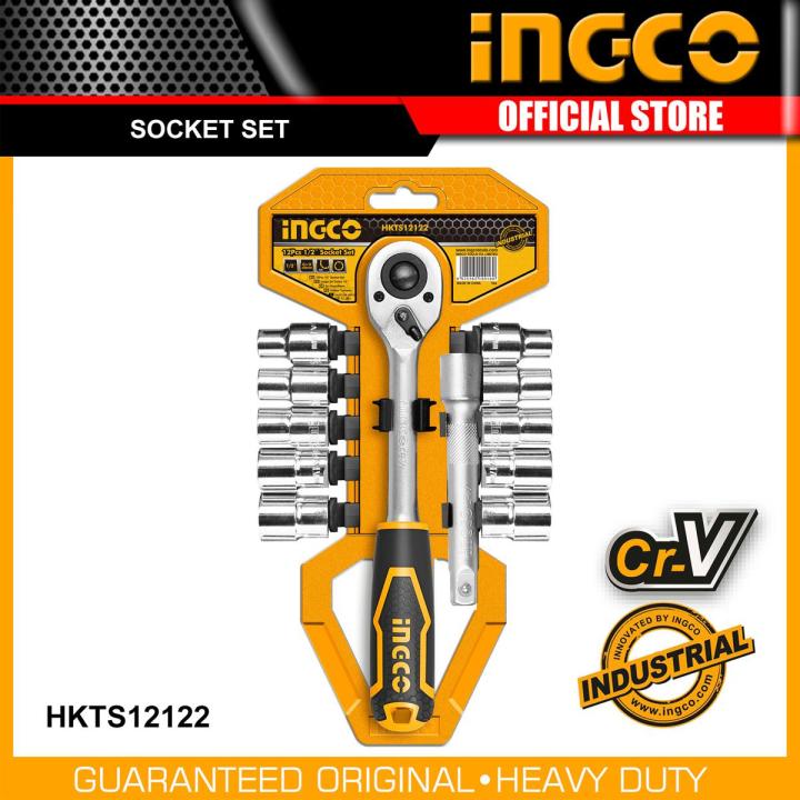 Ingco 12Pcs 1/2 Inch Socket Set | Daraz.pk
