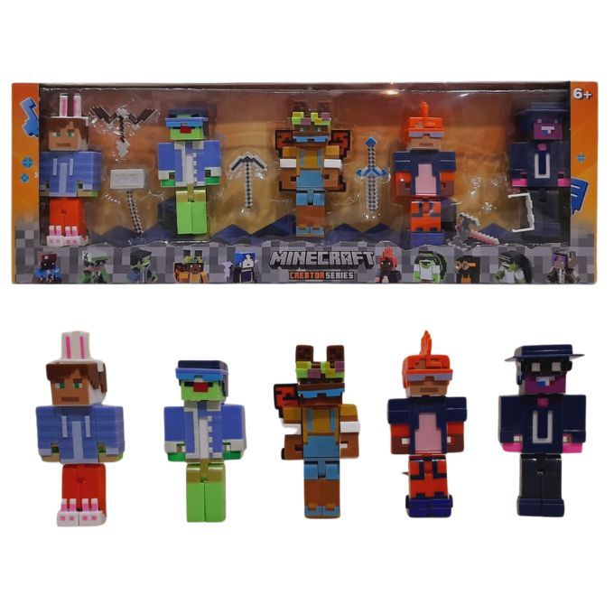 Minecraft Creator Series - Pack of 5 - 5 inches Action Figure Set for ...
