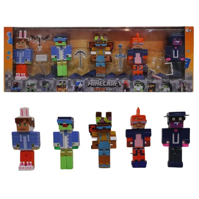 Minecraft Creator Series - Pack of 5 - 5 inches Action Figure Set for ...