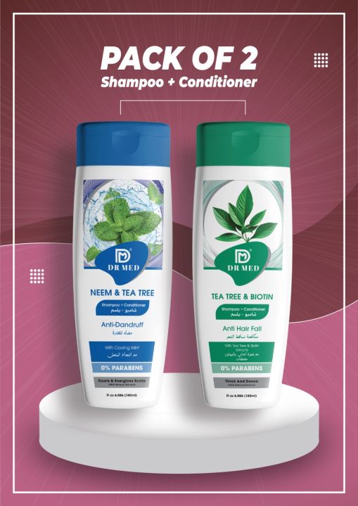 Tea Tree & Biotin + Neem & Tea Tree Shampoo + Conditioner – For Oily ...