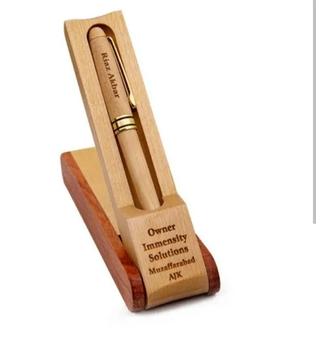 Wooden Ballpoint Pen Holder for Office Uses and for schools and ...