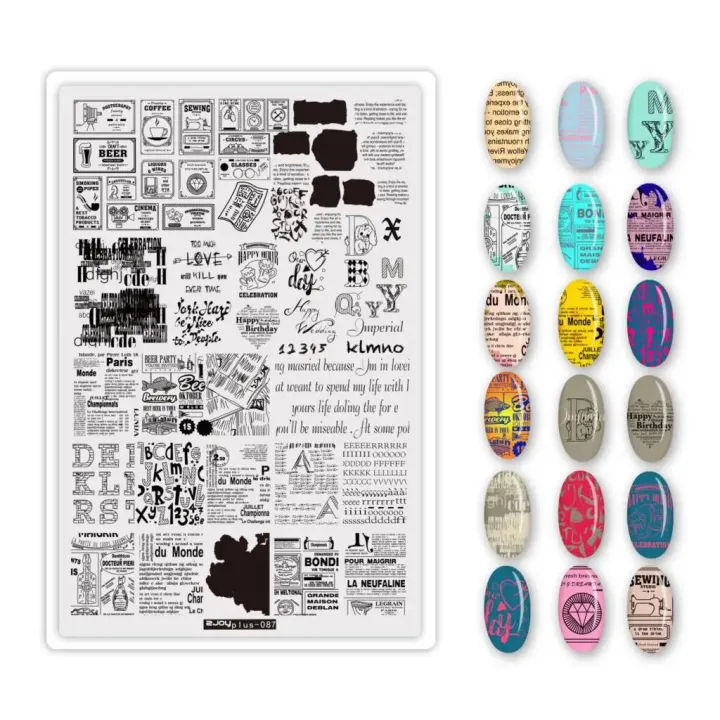 Newspaper Splice Theme Stamping Plates Letter Woven Mesh Pendant ...