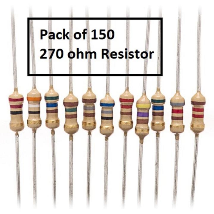 Pack of 150 - Resistor 270 ohm resistors 1/4W | Daraz.pk