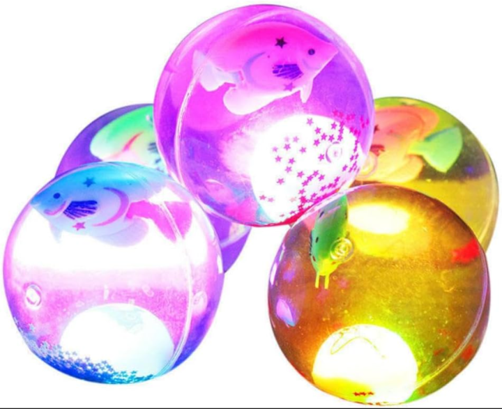 LED Flashing Light Rubber Bouncing Ball for Kids. Bouncing Rubber Ball ...