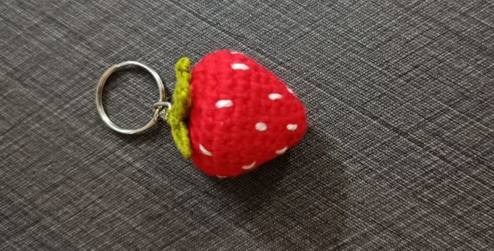 Crochet Strawberry Keychain | Cute Bag Accessory | Perfect Gift For ...