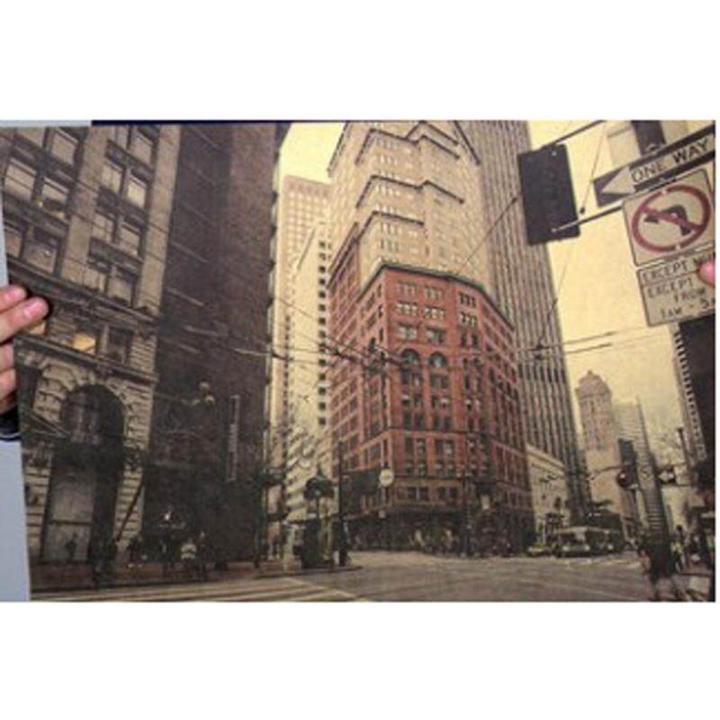 Street Landscape Poster Kraft Paper Wall Poster DIY Wall Art 21 inch X ...