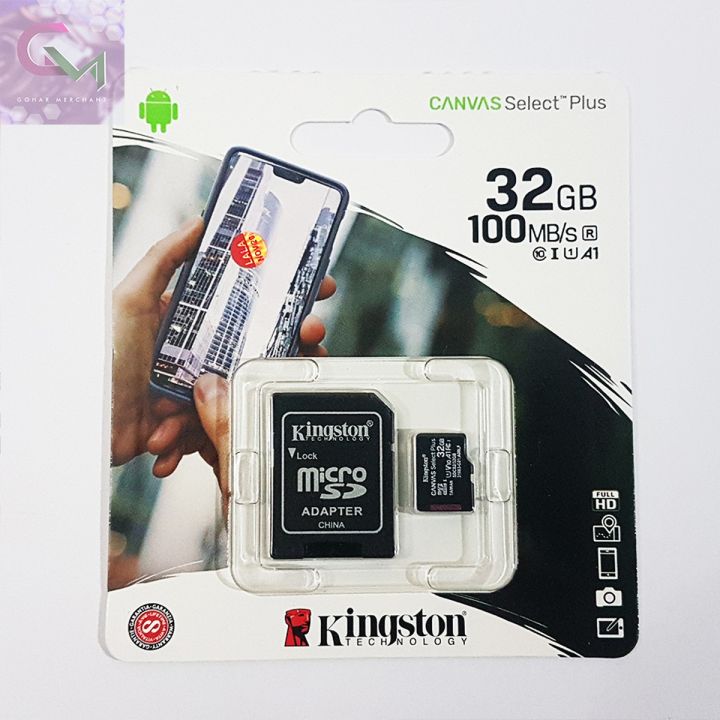 Kingston 32GB MicroSD Card CANVAS Select Plus Class 10 Android A1 with Adapter | Daraz.pk