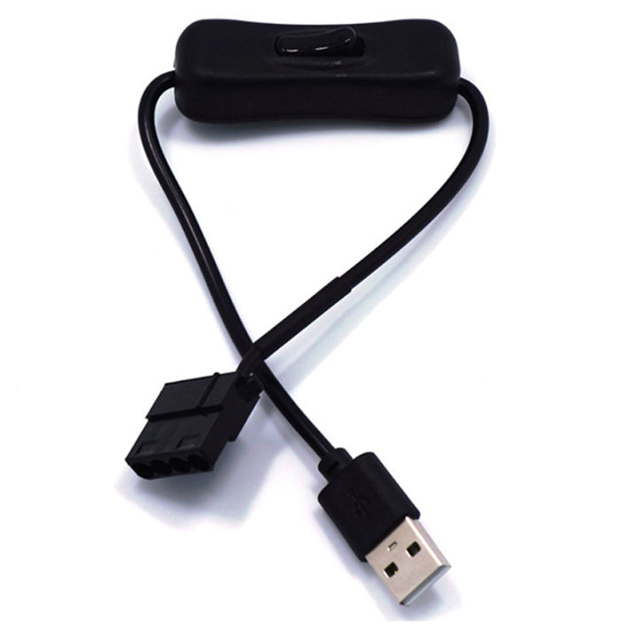 USB to 4Pin Molex with Switch PC Fan Connector Cable Adapter Cord ZHIYU ...