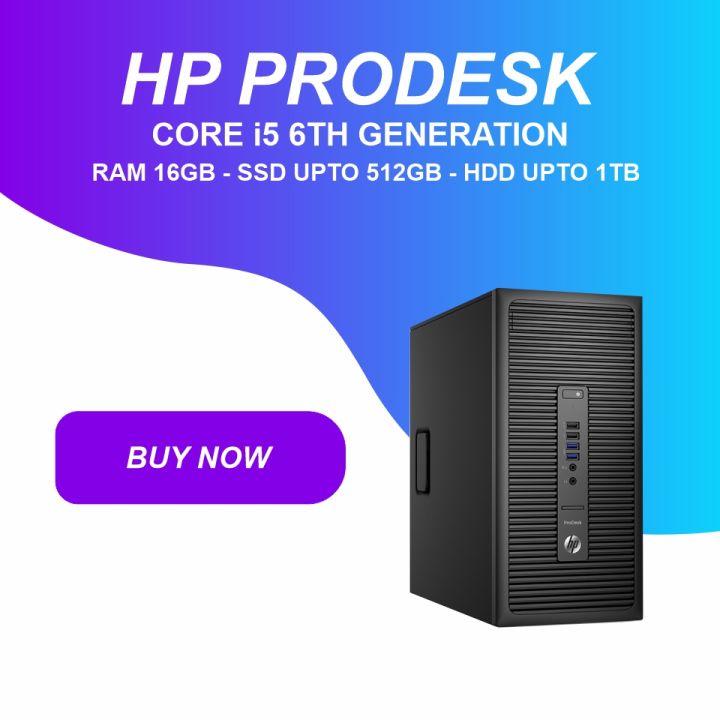 HP ProDesk 600 G2 Core i5 6th Generation 16GB RAM SSD & HDD | Daraz.pk