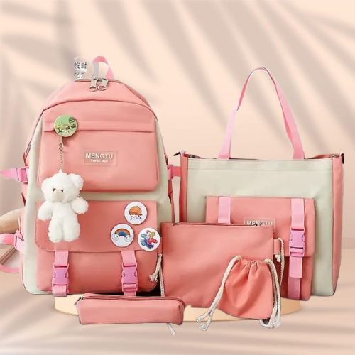 Girls fashion bag 5 pcs set | Daraz.pk