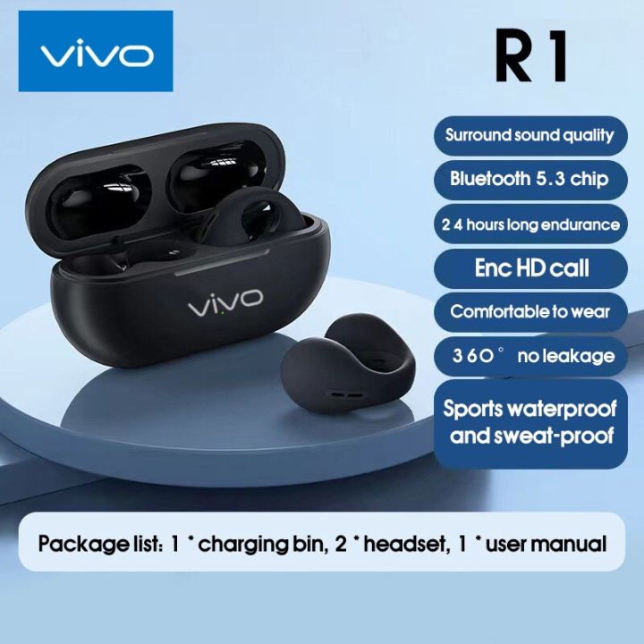 100% Quality+COD Bluetooth Headset New Vivo Bt12 Wireless Clip-on ...