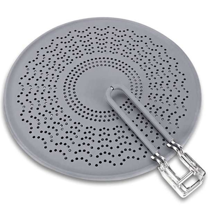 Silicone Splatter Screen-Multi Use Guard and Strainer, Grey 29x29cm ...