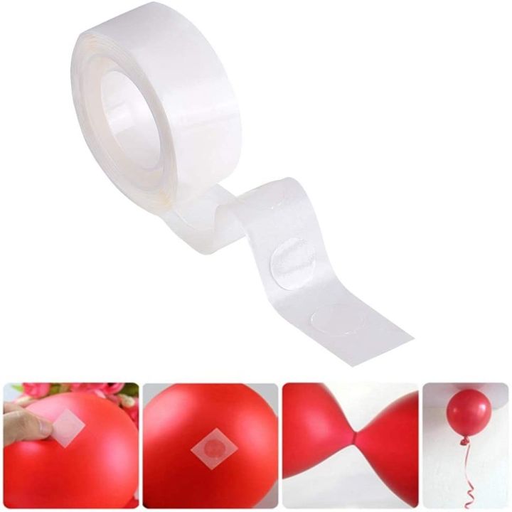 1 Roll 100 Dots Balloon Glue Dots Super Sticky Double Sided Adhesive ...