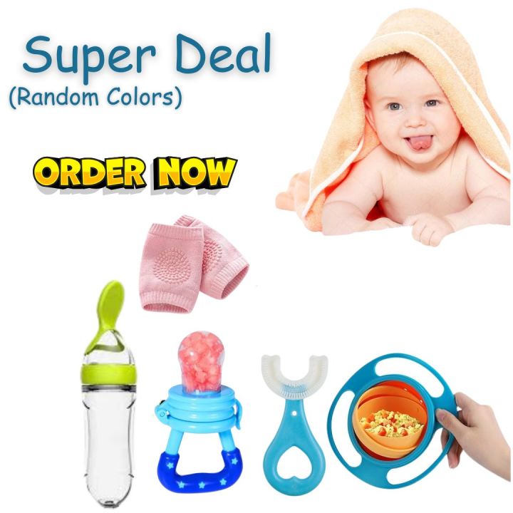 6 in 1 Baby newborn Deal –Baby Deal 6 in 1, U-Shaped Toothbrush, Soft ...