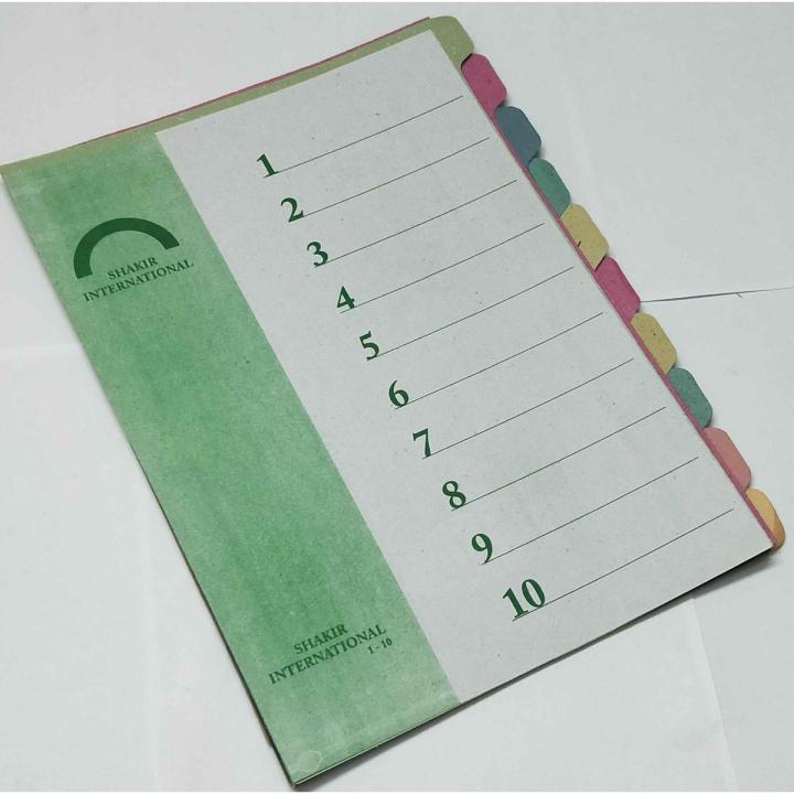 Office file Separators 10 Card Dividers Size: 22.5 x 29.7cm A4 ...