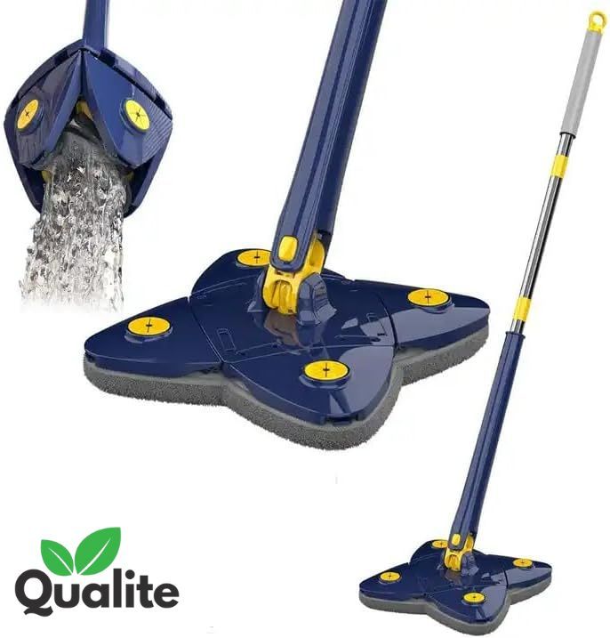 Twist n Squeeze Triangle Shape Extendable Microfiber Mop For Floor ...