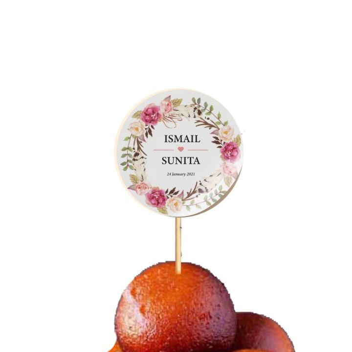 Customize Baat Pakki Mithai Cupcake Toppers Pack of 10 Engagement ...